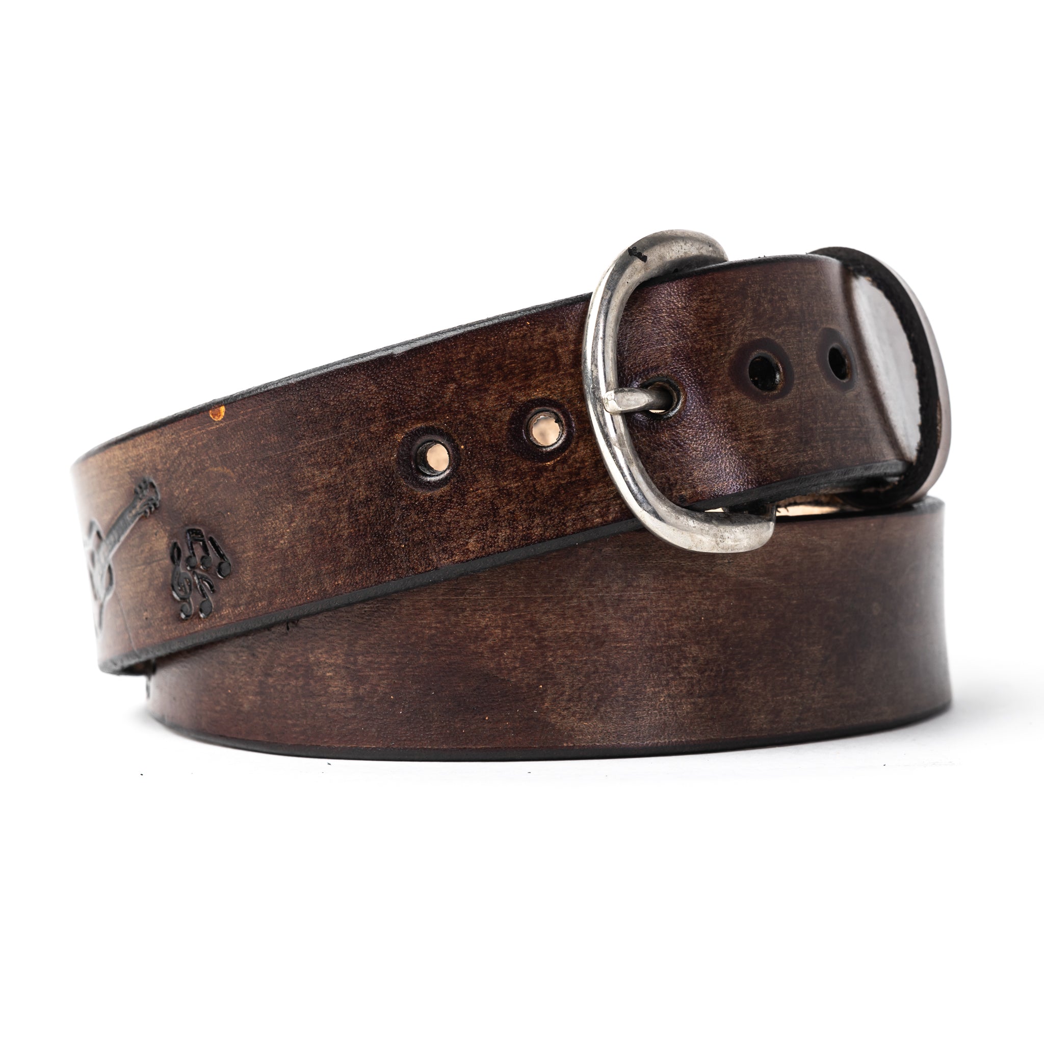 Buck and Bull Custom Leather Adult Belts Guitar – buckandbullleather